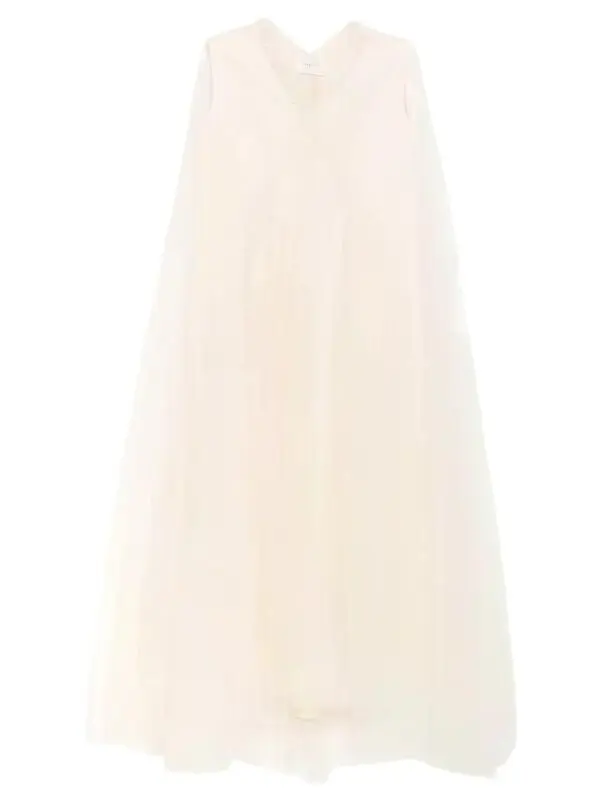 SHATHA ESSA Faux-pearl Embellished Maxi Dress - Neutrals