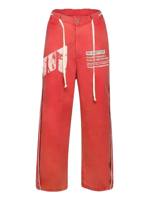 RRR123 Logo Trousers - Red