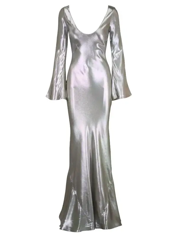 Galvan Valetta Gown - Silver