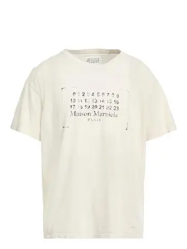 MAISON MARGIELA T-shirt Cream Size Cotton - White