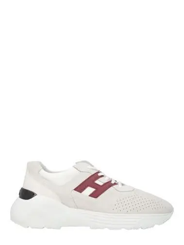 Hogan Light Leather And Textile Sneakers - Grey