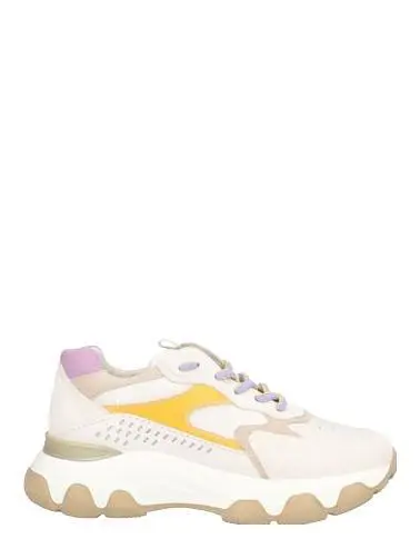 Hogan Leather Sneakers - Beige