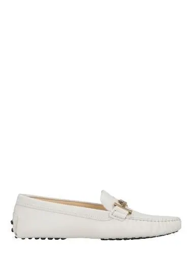 TOD'S Leather Loafers - White