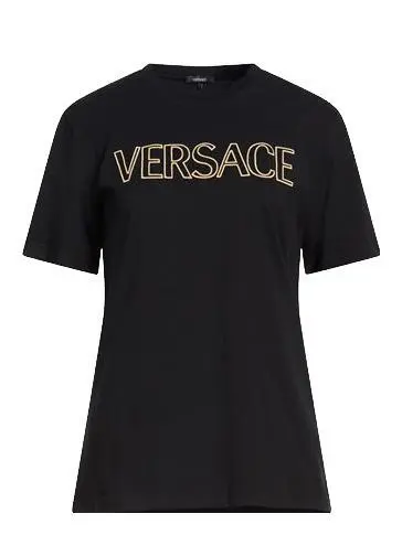 Versace T-shirt With Appliqués - Black