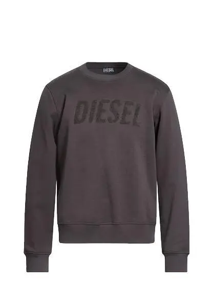 Diesel Cotton-blend Flocked French Terry Sweatshirt - Grey
