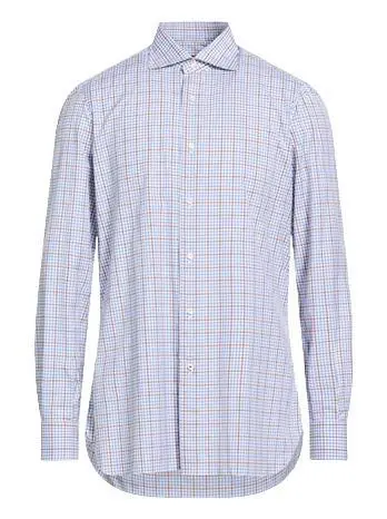 Isaia Shirt Light Size Cotton - Blue