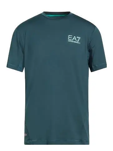 EA7 T-shirt Deep Teal Size Polyester, Elastane - Green