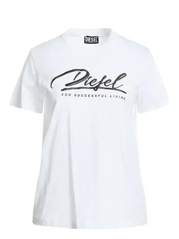 DIESEL® Cotton Jersey Logo T-shirt - White