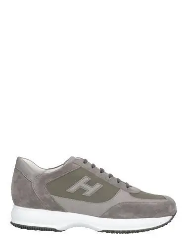 Hogan Leather And Textile Low-top Sneakers - Grey