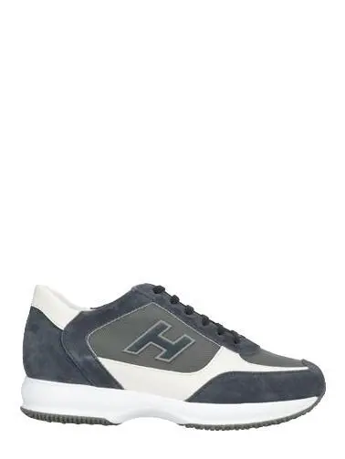Hogan Sneakers In Leather And Textile Fibers - Grey