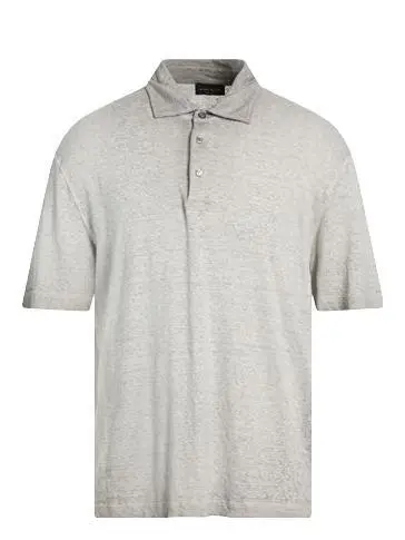 ROBERTO COLLINA Polo Shirt Size Linen, Elastane - Grey