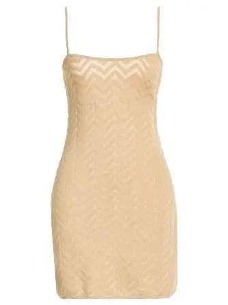 Missoni Knitted Bodycon Mini Dress - Beige