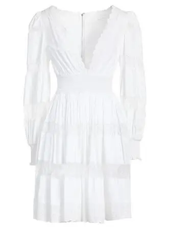 Dolce & Gabbana Mini Dress With Lace Details - White