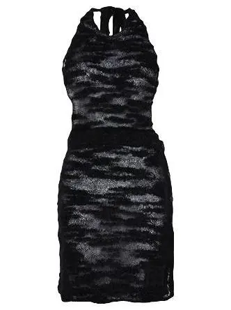 Andersson Bell Mohair And Alpaca Wool Mini Dress - Black
