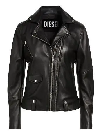 DIESEL® Leather Biker Jacket - Black