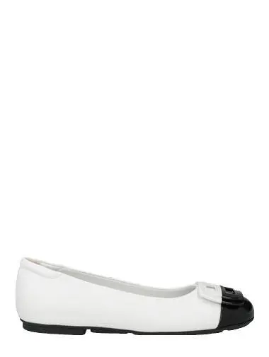 Hogan Leather Ballet Flats - White