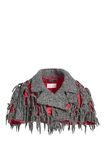 MAISON MARGIELA Wool Herringbone Cape - Grey