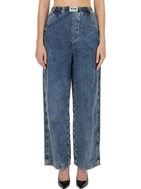 Moschino Wide Leg Jeans - Denim