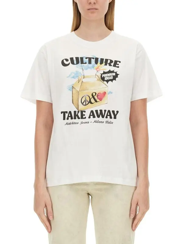Moschino Printed T-shirt - White