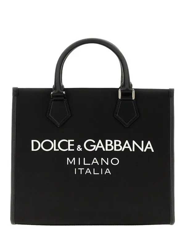 Dolce & Gabbana Shopping Bag With Logo - Black