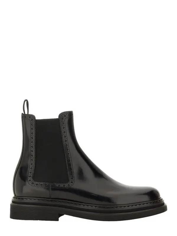 Dolce & Gabbana Brushed Leather Chelsea Boots - Black