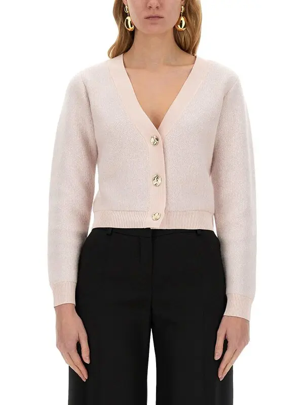 Nina Ricci Regular Fit Mohair Cardigan - Beige