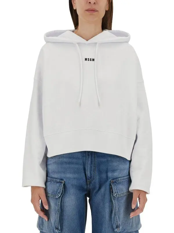 MSGM Logo Sweatshirt - White