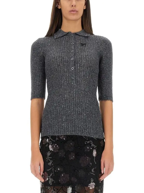 ROTATE BY BIRGER CHRISTENSEN Mohair Blend Sweater - Charcoal