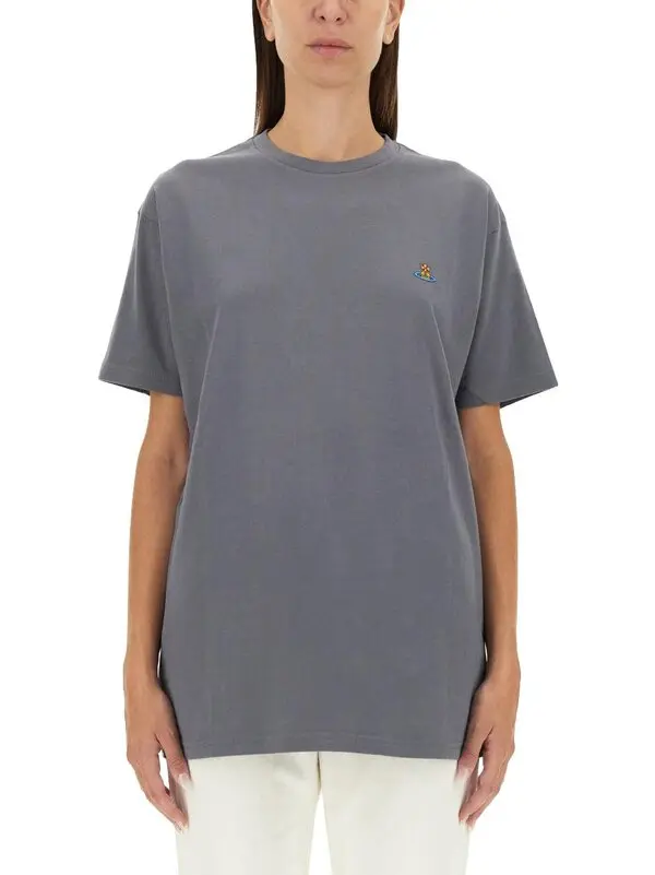 VIVIENNE WESTWOOD Logo T-shirt - Grey