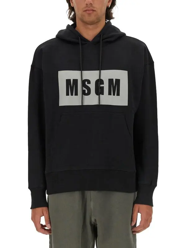 MSGM Sweatshirt With Logo - Black