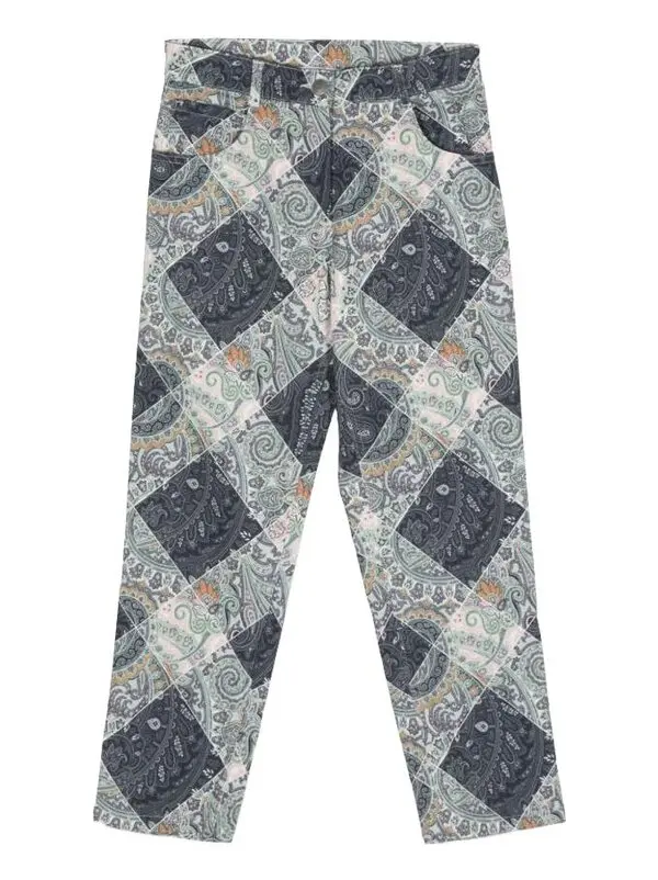 Etro Printed Fabric Pants - Blue