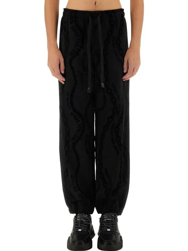 Versace All Over 'chain' Jogging Pants - Black