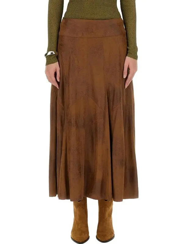 Isabel Marant Genevi Midi Skirt - Buff