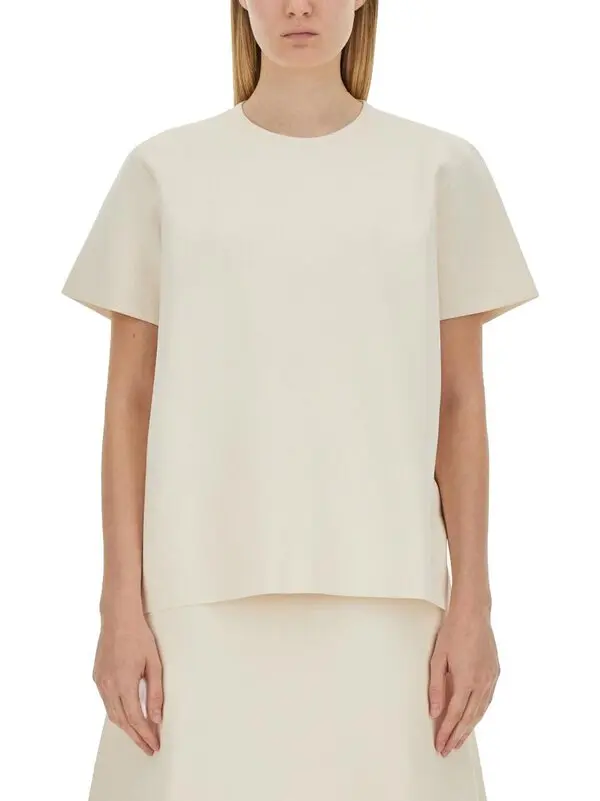 JIL SANDER Boxy Fit T-shirt - Powder