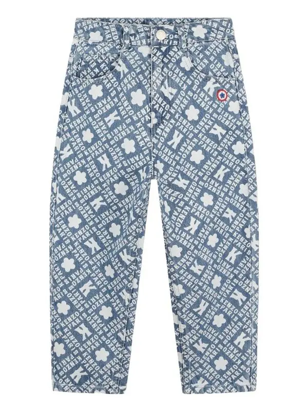 Kenzo Printed Jean Pants - Blue