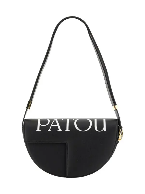 Patou Leather Shoulder Bag - Black