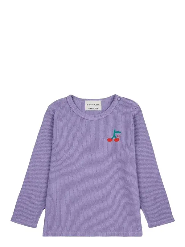 BOBO CHOSES Baby Cherry Long Sleeve T-shirt - Purple