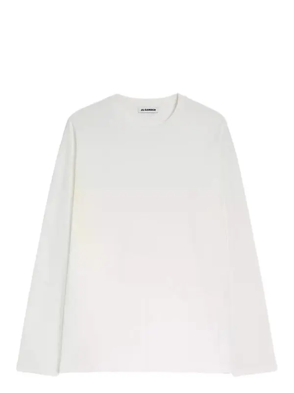 JIL SANDER Long-sleeves Cotton T-shirt - White