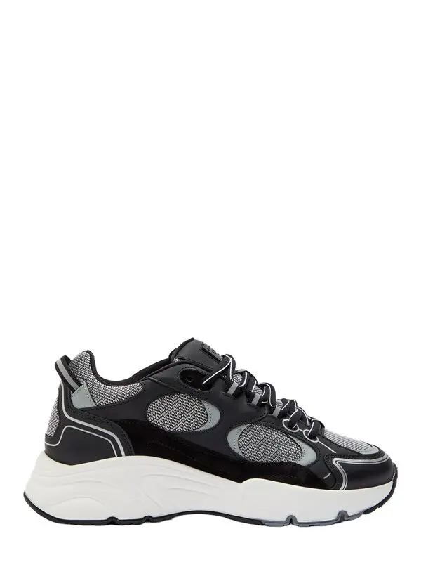 CLEENS Pulse Runner Panelled Sneakers - White And Black