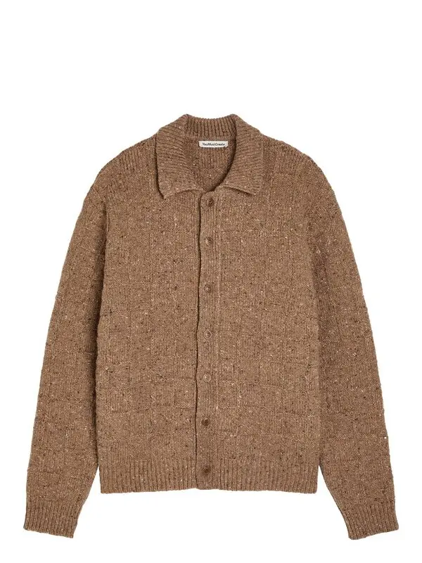 You Must Create Rat Pack Wool-blend Cardigan - Taupe