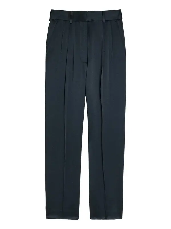 BLAZÉ MILANO Fox Satin Trousers - Dark Blue