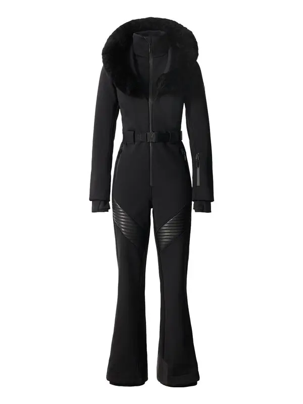 Mackage Fur-trim Hood Ski Suit - Black