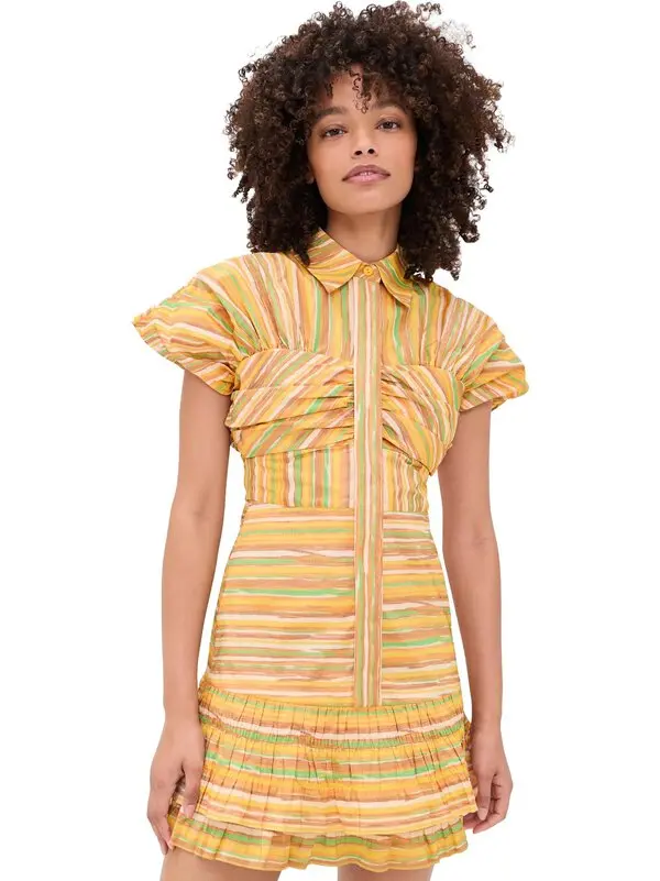 Alexis Lera Mini Dress - Lemon Stripe