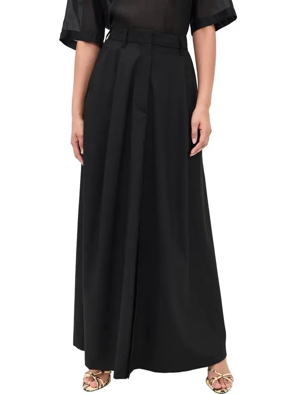 THE LATEST Slit Midi Skirt - Black