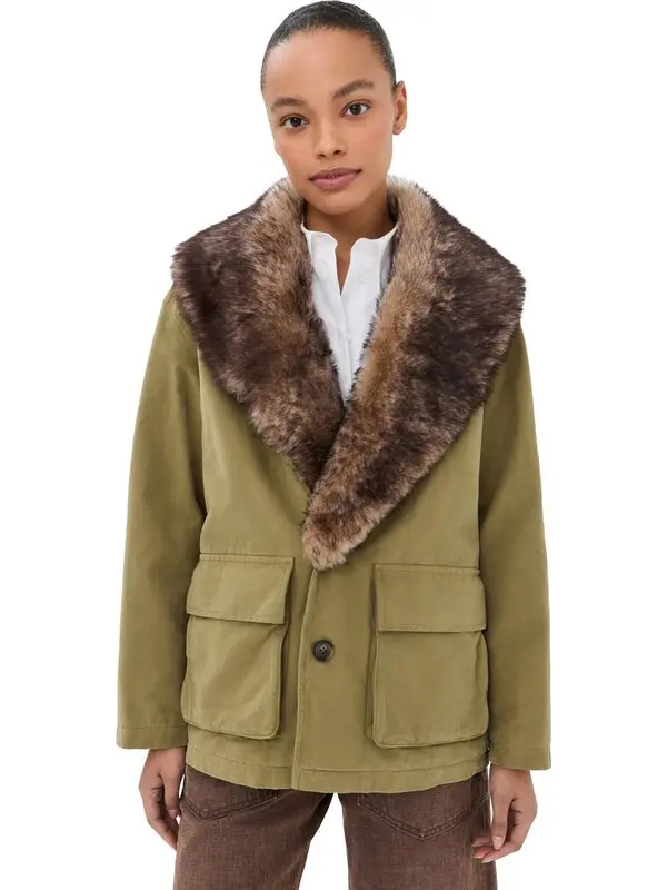 NILI LOTAN Ronay Parka - Olive Green
