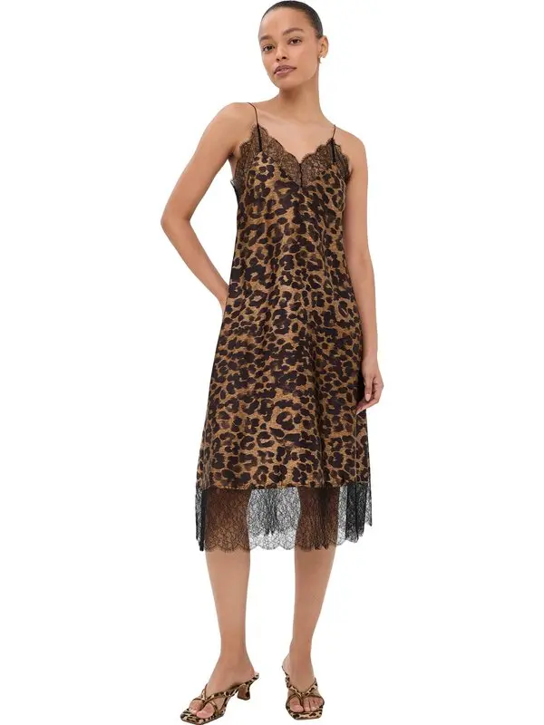 Françoise Layla Print Midi Dress - Leopard