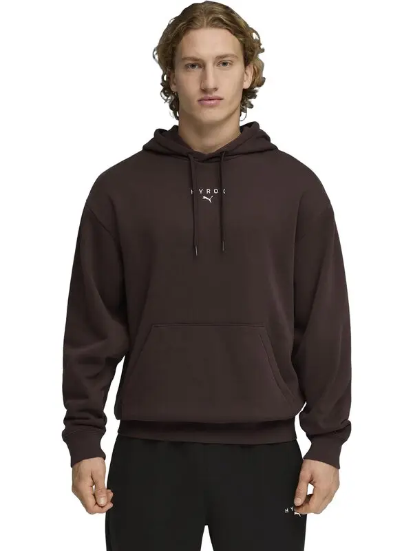 PUMA X Hyrox Heavyweight Relaxed-fit Hoodie - Brown
