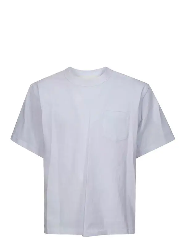 Sacai Panelled Cotton T-shirt - White