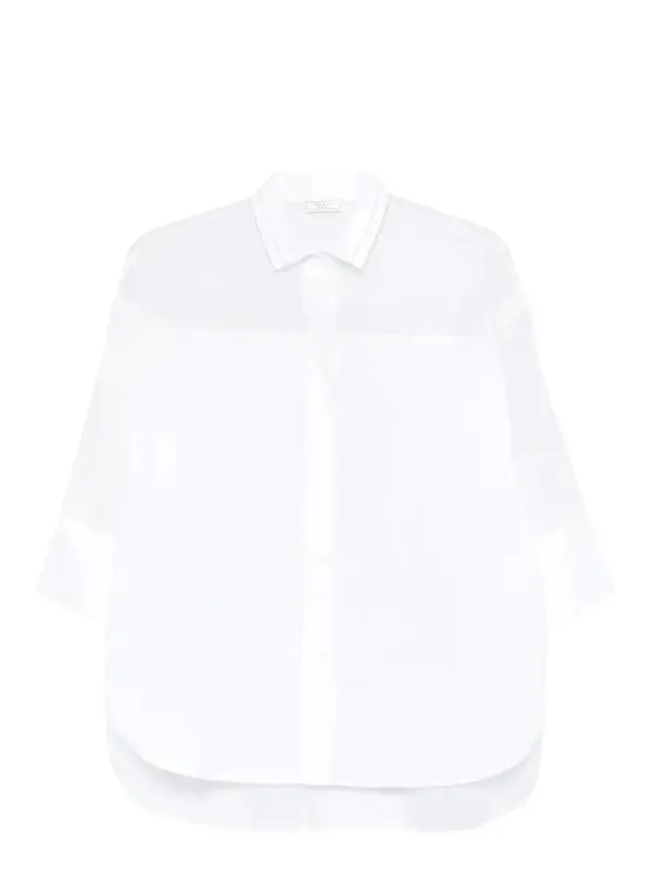 Peserico Embellished-collar Shirt - White