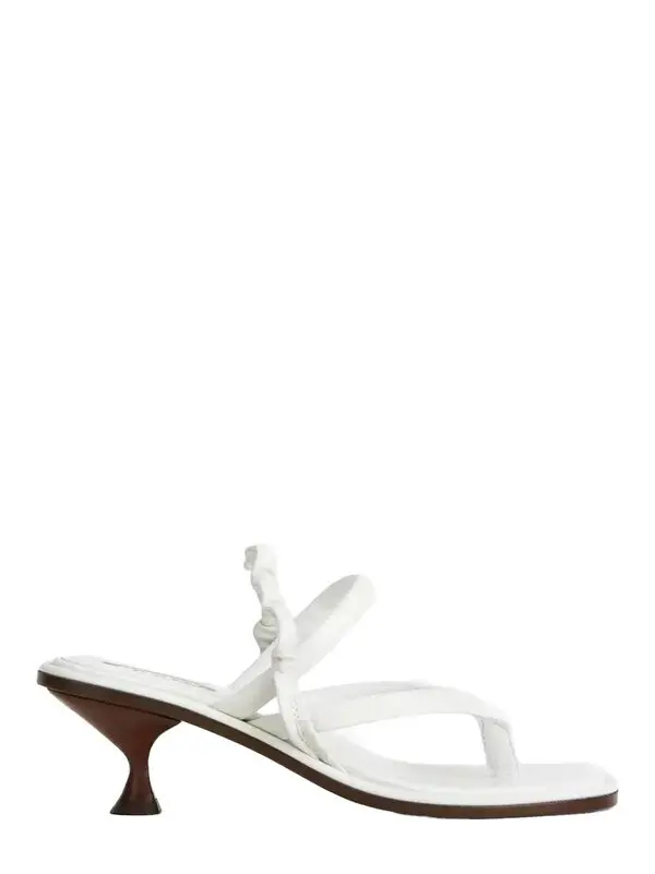 TOD'S Ruched Strap Sandals - White